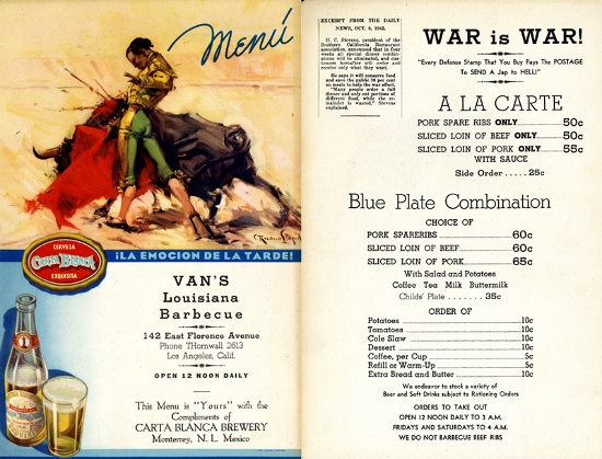 To Live and Dine in LA: Menus and the Soul of a City